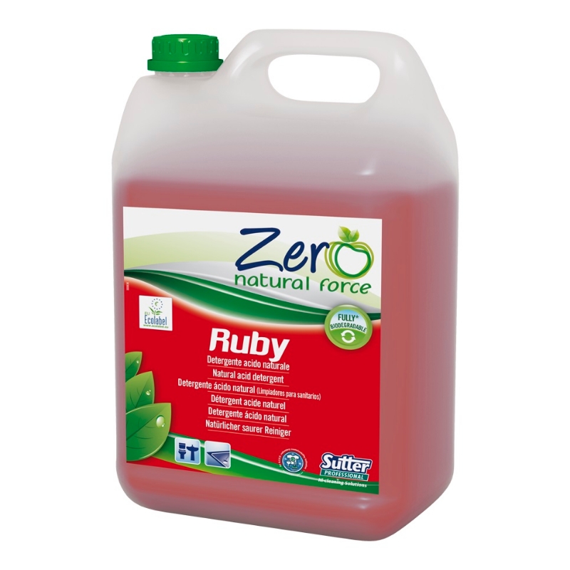 Čistilo za sanitarije Ruby ZERO ECOLABEL, 5 L, SUTTER | Makom